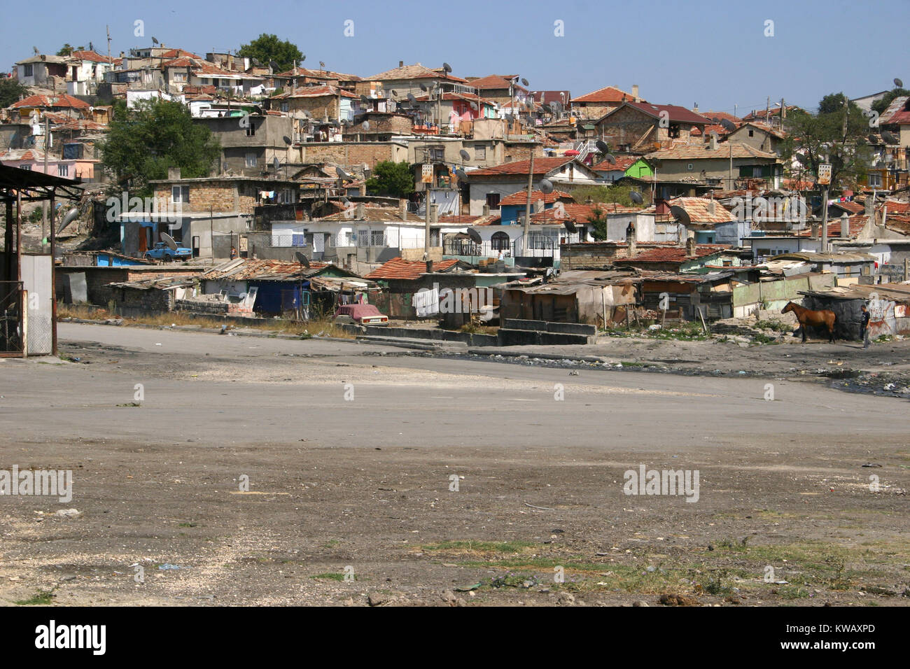 Poor neighborhood in Bulgaria Stock Photo - Alamy