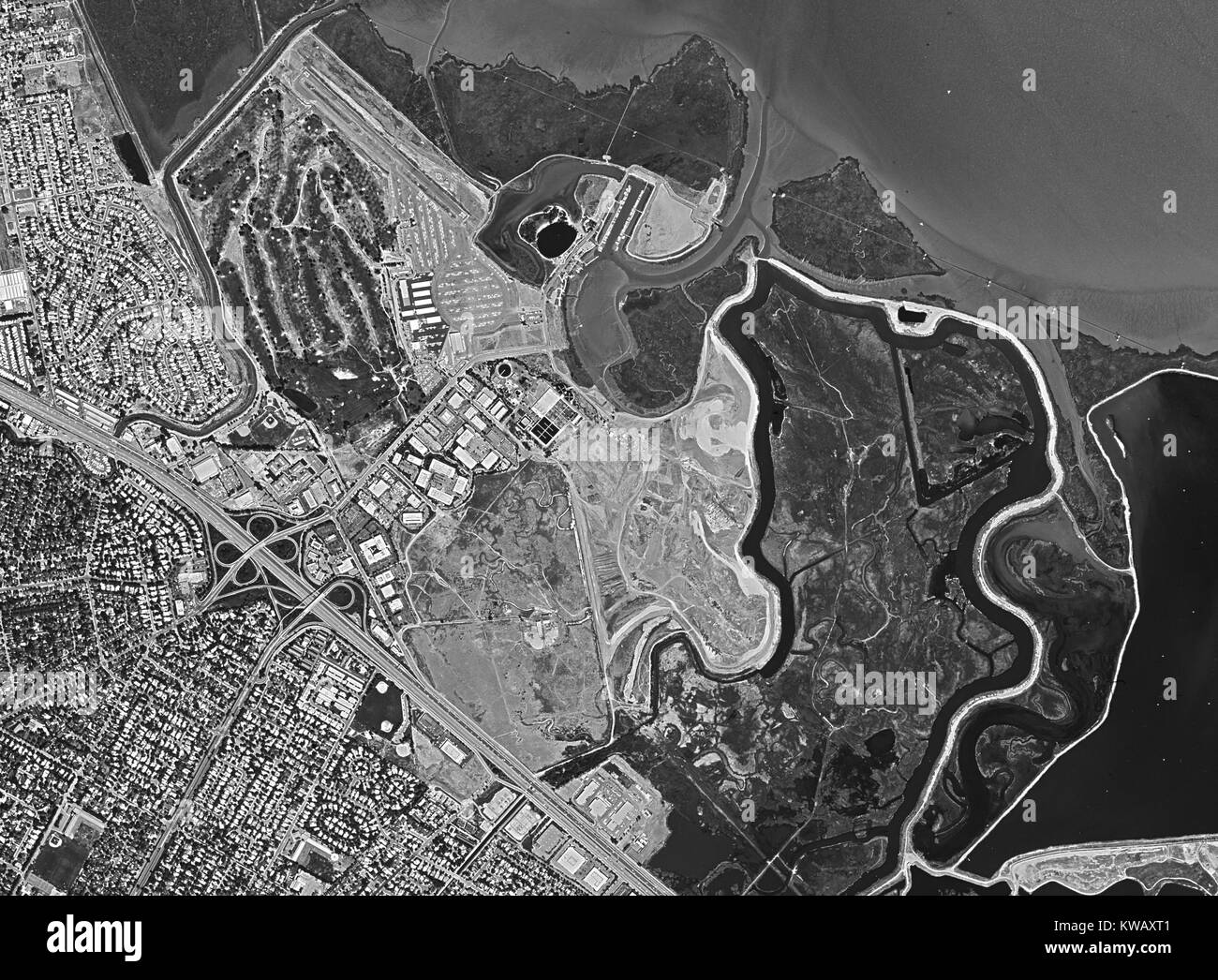 Declassified reconnaissance satellite view, taken by the Central ...