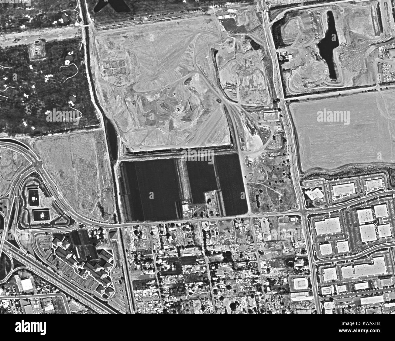 Declassified reconnaissance satellite view, taken by the Central ...