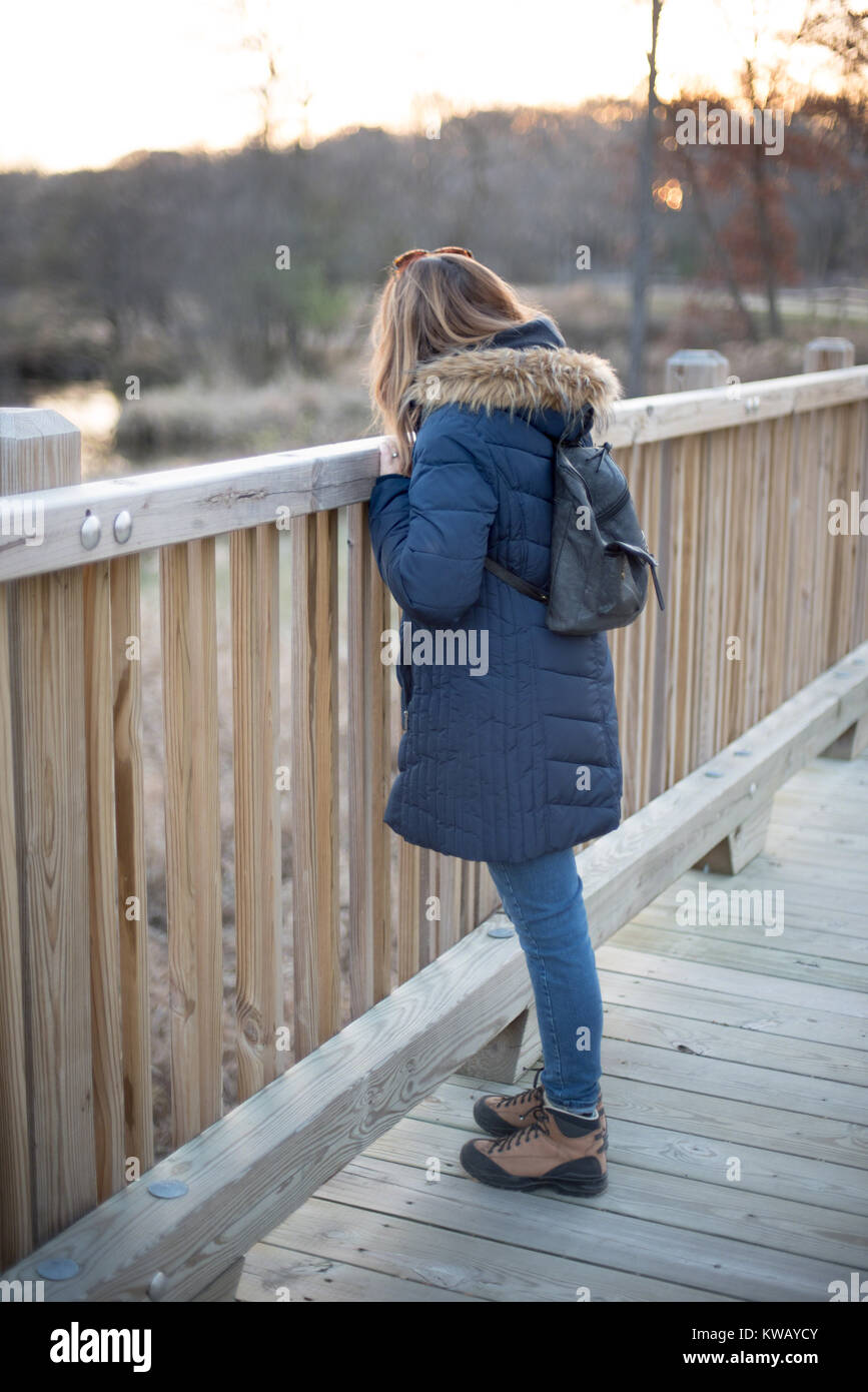 Looking over railing hi-res stock photography and images - Alamy