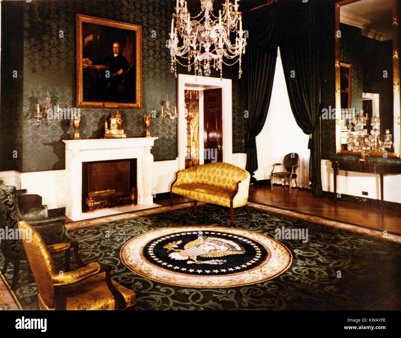 White house fireplace washington dc hi-res stock photography and images ...