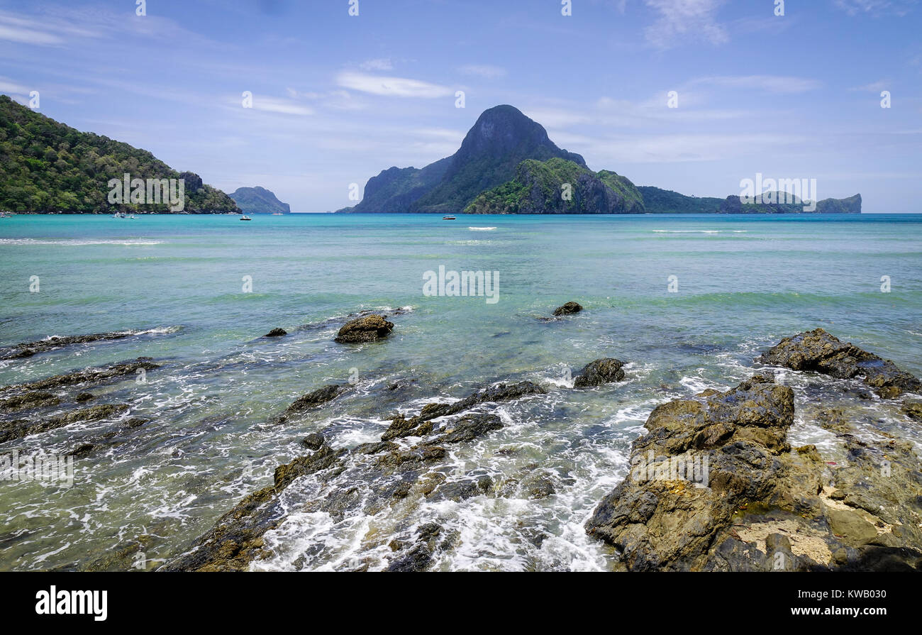 Landscape of tropical sea with islands in Palawan, Philippines. Palawan ...