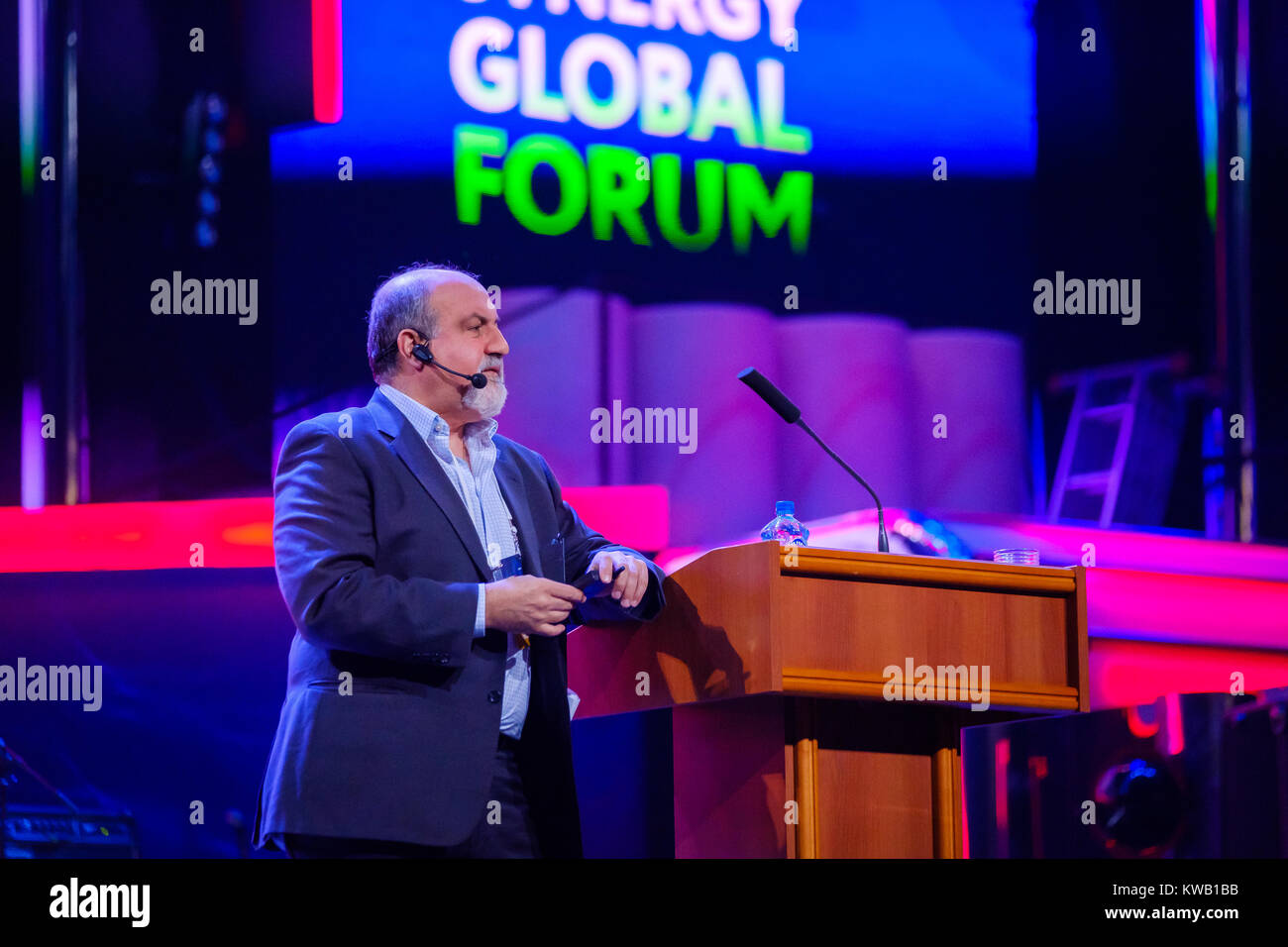 Nassim Nicholas Taleb speaks at Global Synergy Forum 2017 Stock Photo ...