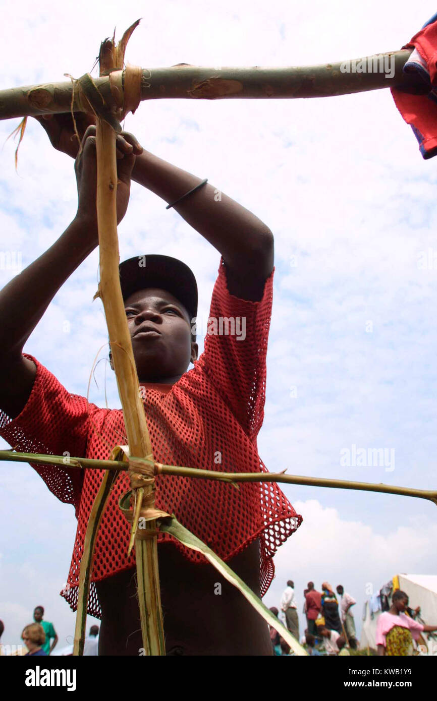 Cyuve camp, Rwanda, for refugees from the Nyriragongo volcano eruption ...