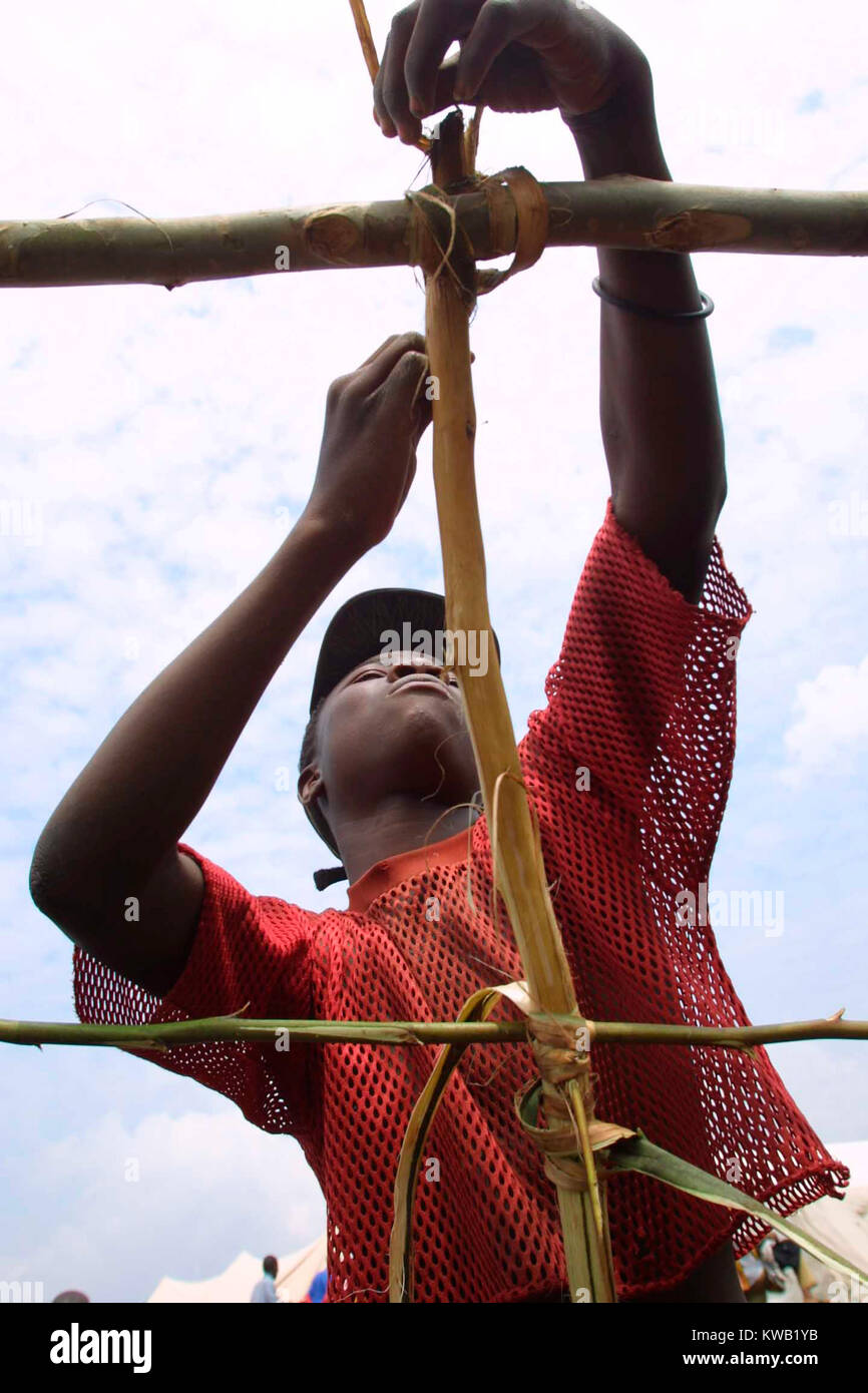 Cyuve camp, Rwanda, for refugees from the Nyriragongo volcano eruption ...