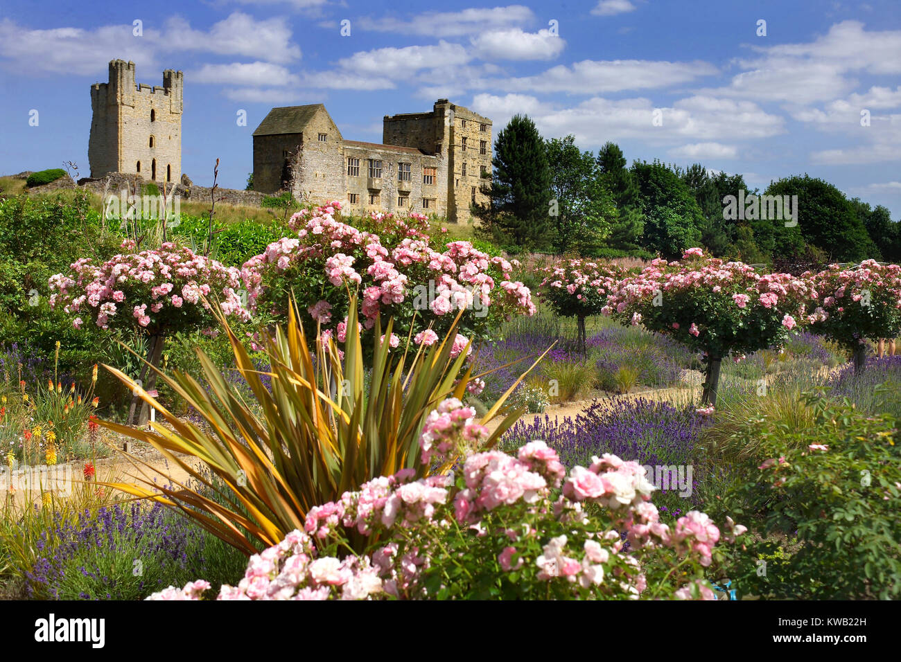Helmsley Castle and gardens, North Yorkshire Stock Photo - Alamy