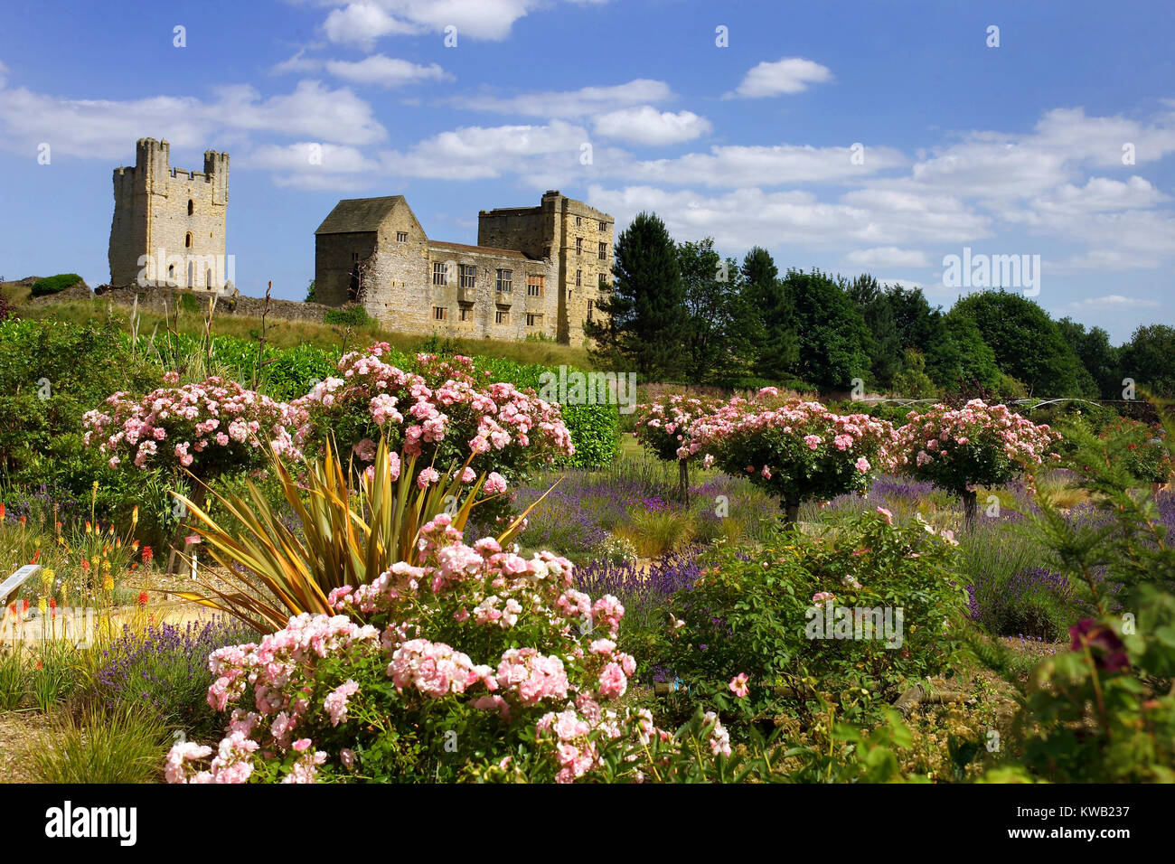 Helmsley Castle and gardens, North Yorkshire Stock Photo - Alamy