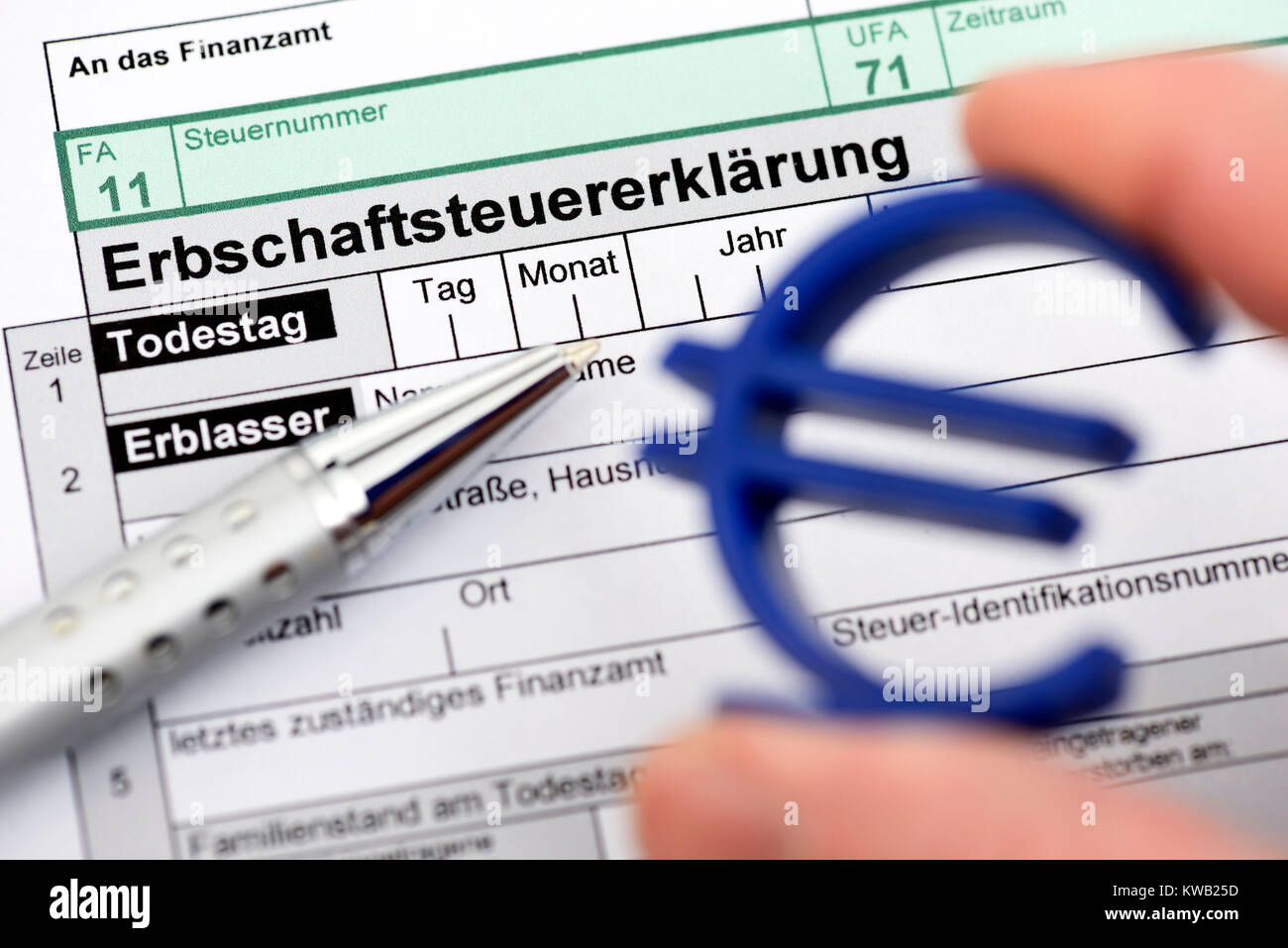 Inheritance tax return, inheritance tax, Erbschaftsteuererkl?rung ...