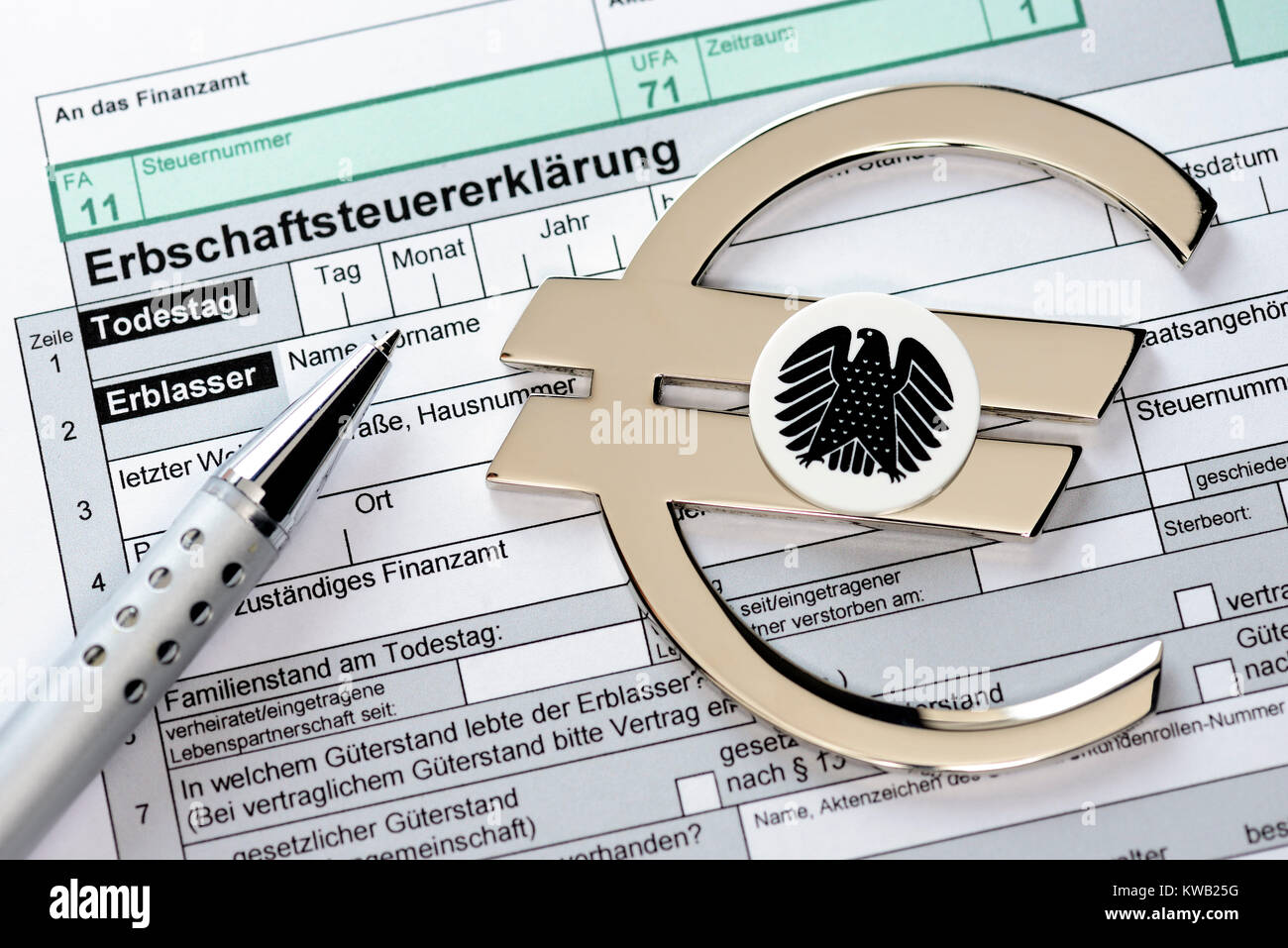 Inheritance tax return, inheritance tax, Erbschaftsteuererkl?rung ...