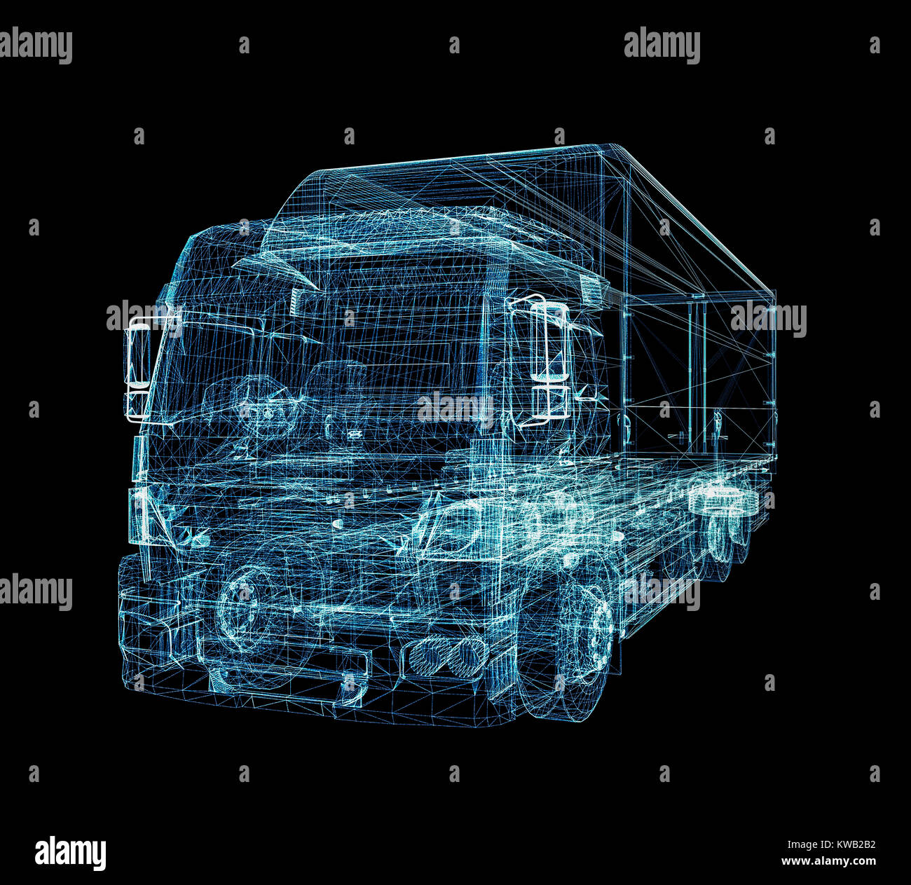 Digital Truck. The concept of digital technology Stock Photo - Alamy