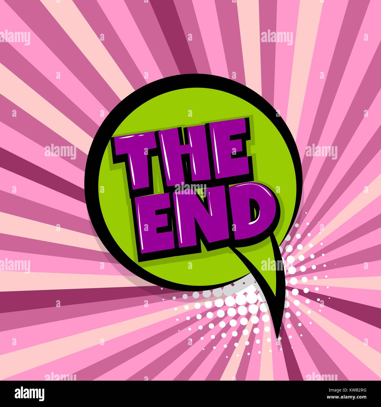 End comic book bubble text hi-res stock photography and images - Alamy