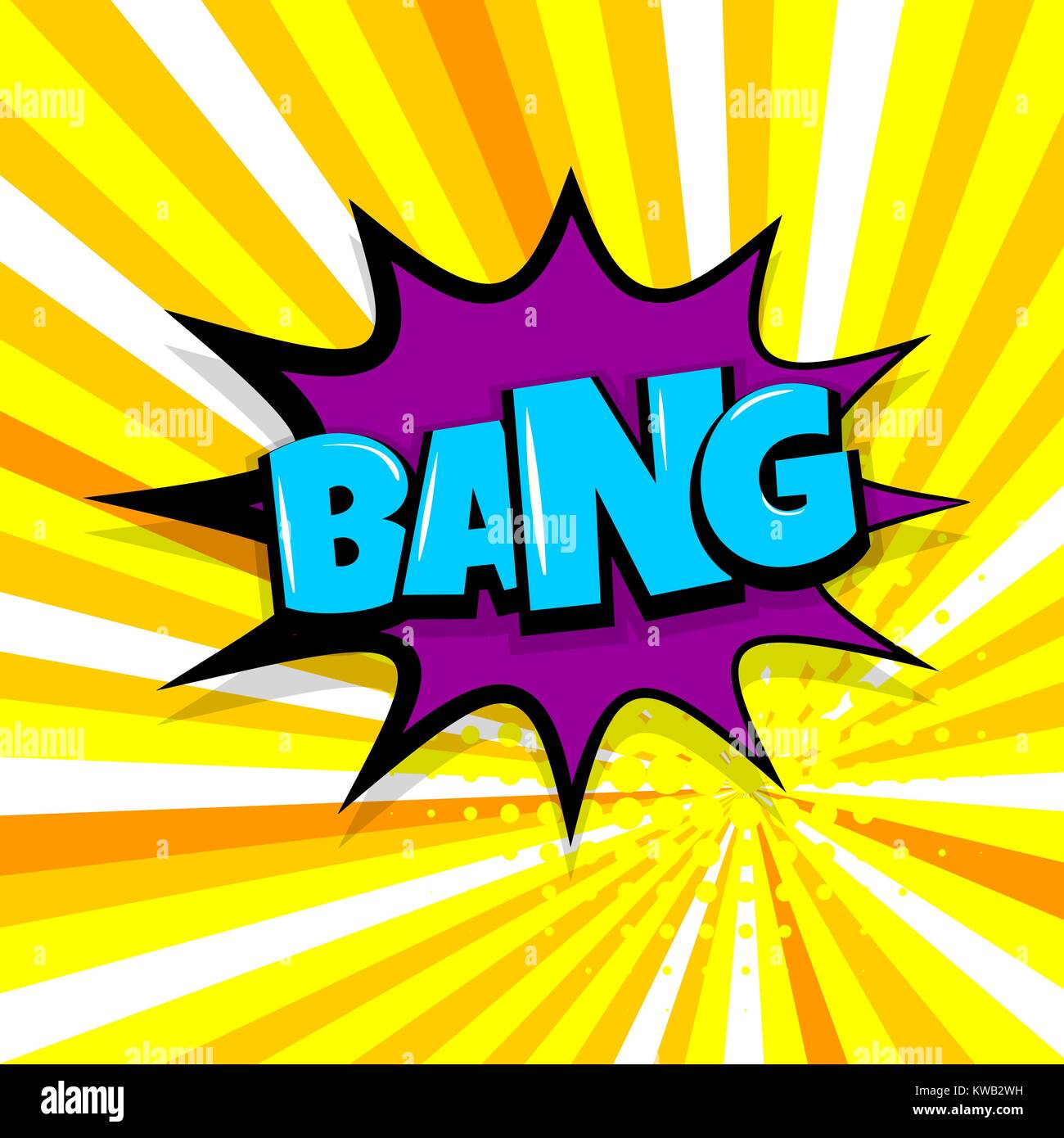 bang comic text radial backdrop Stock Vector Image & Art - Alamy