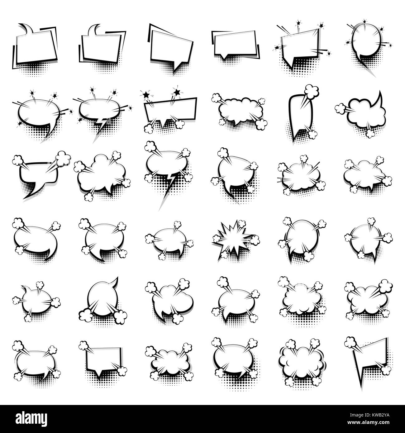 Comic empty text speech bubble 36 Stock Vector Image & Art - Alamy