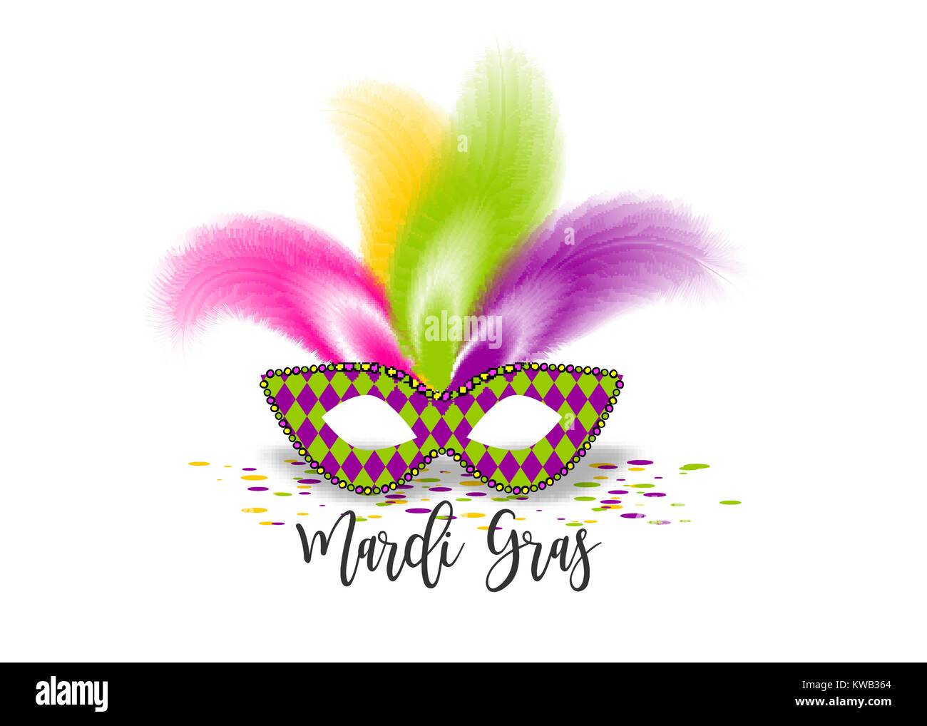 Mardi gras purple green Cut Out Stock Images & Pictures - Alamy