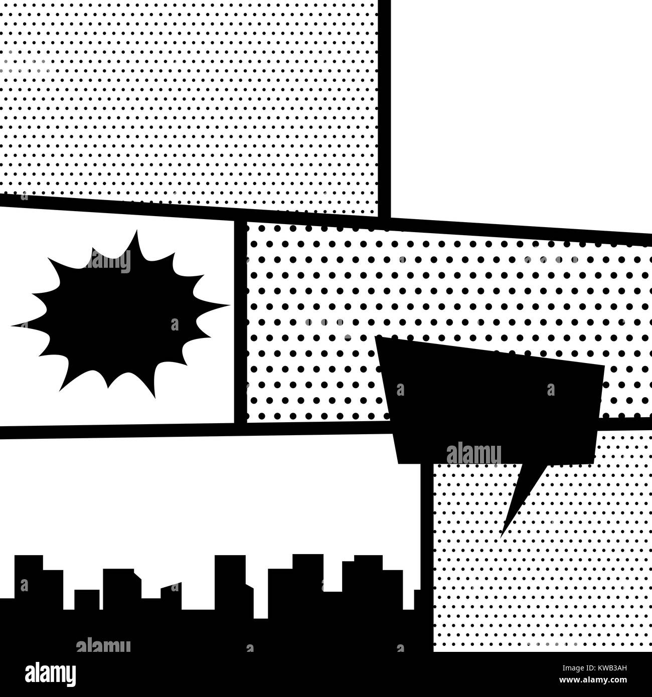 Comic book pop art monochrome mock up Stock Vector Image & Art - Alamy