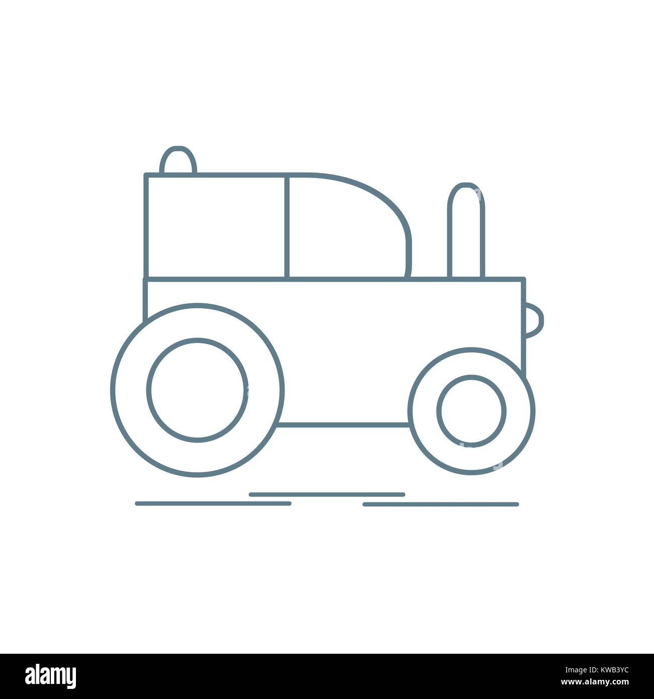 Children's toy: tractor. Design for poster or print Stock Vector Image ...