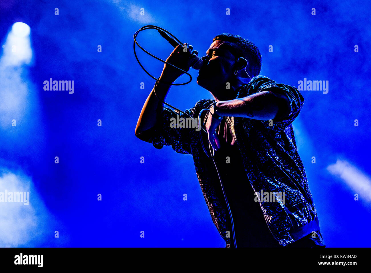 Denmark, Skanderborg – August 11, 2017. The Danish singer, songwriter ...