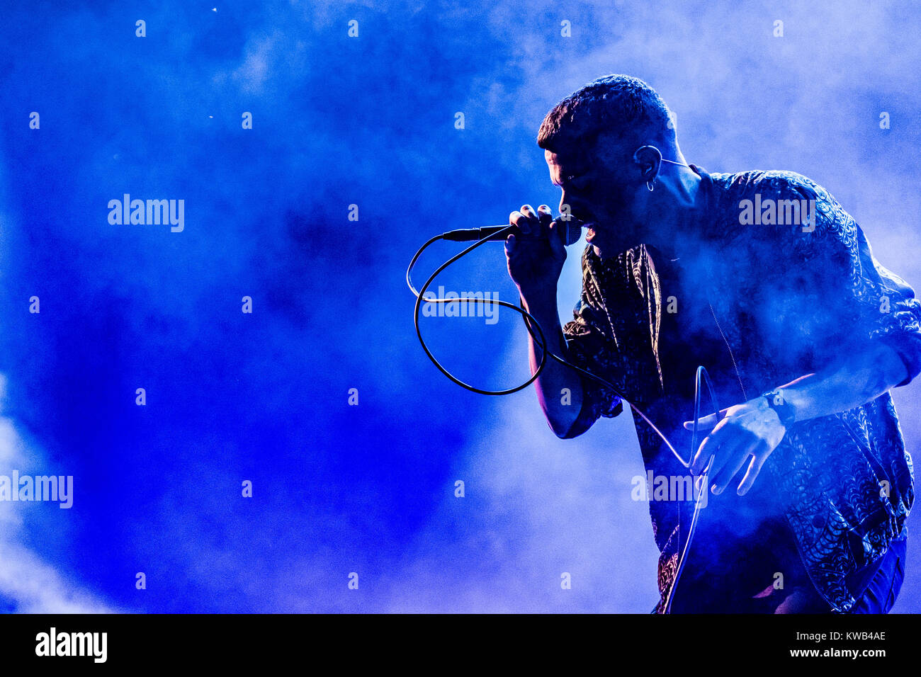Denmark, Skanderborg – August 11, 2017. The Danish singer, songwriter ...