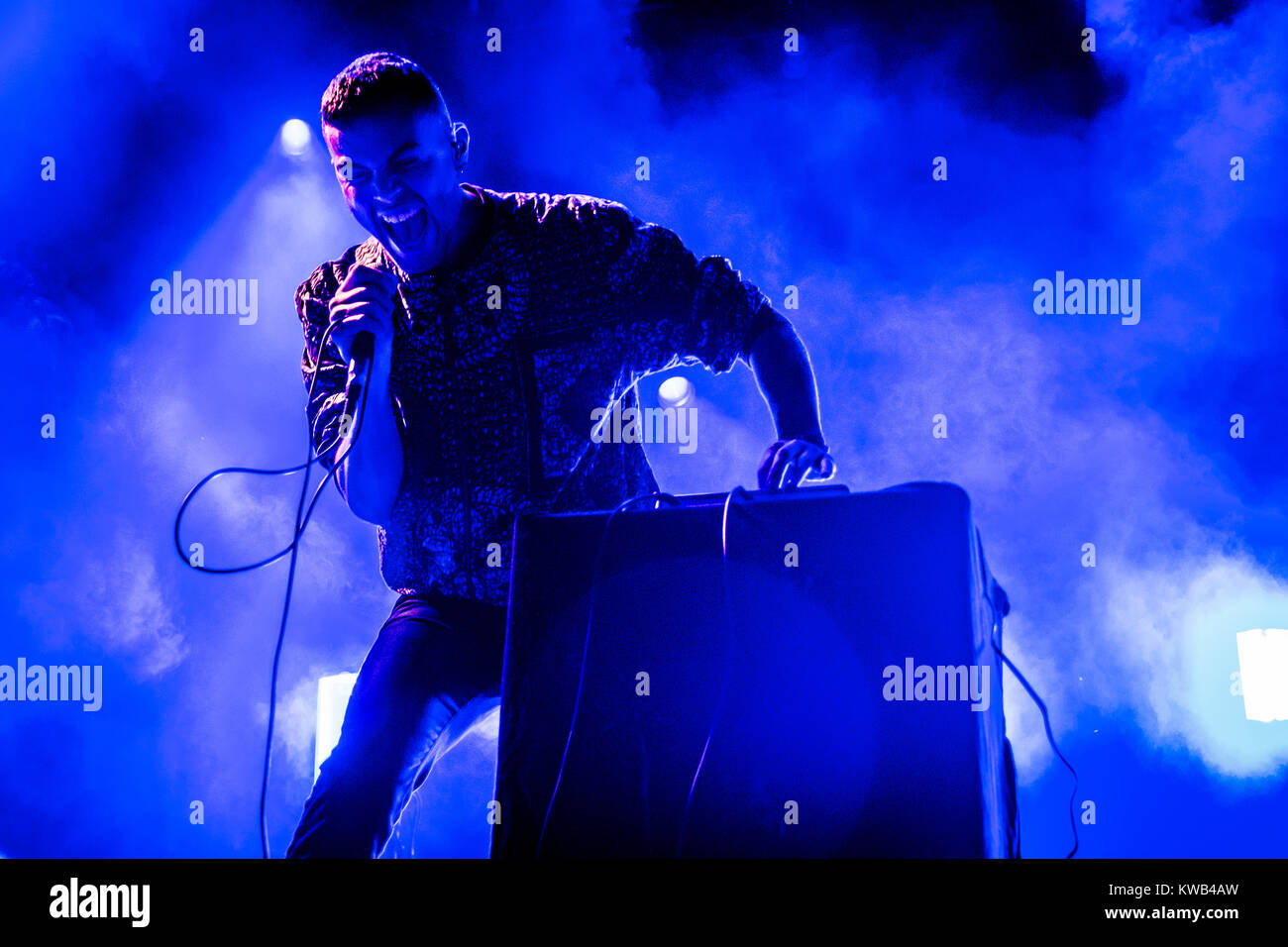 Denmark, Skanderborg – August 11, 2017. The Danish singer, songwriter ...