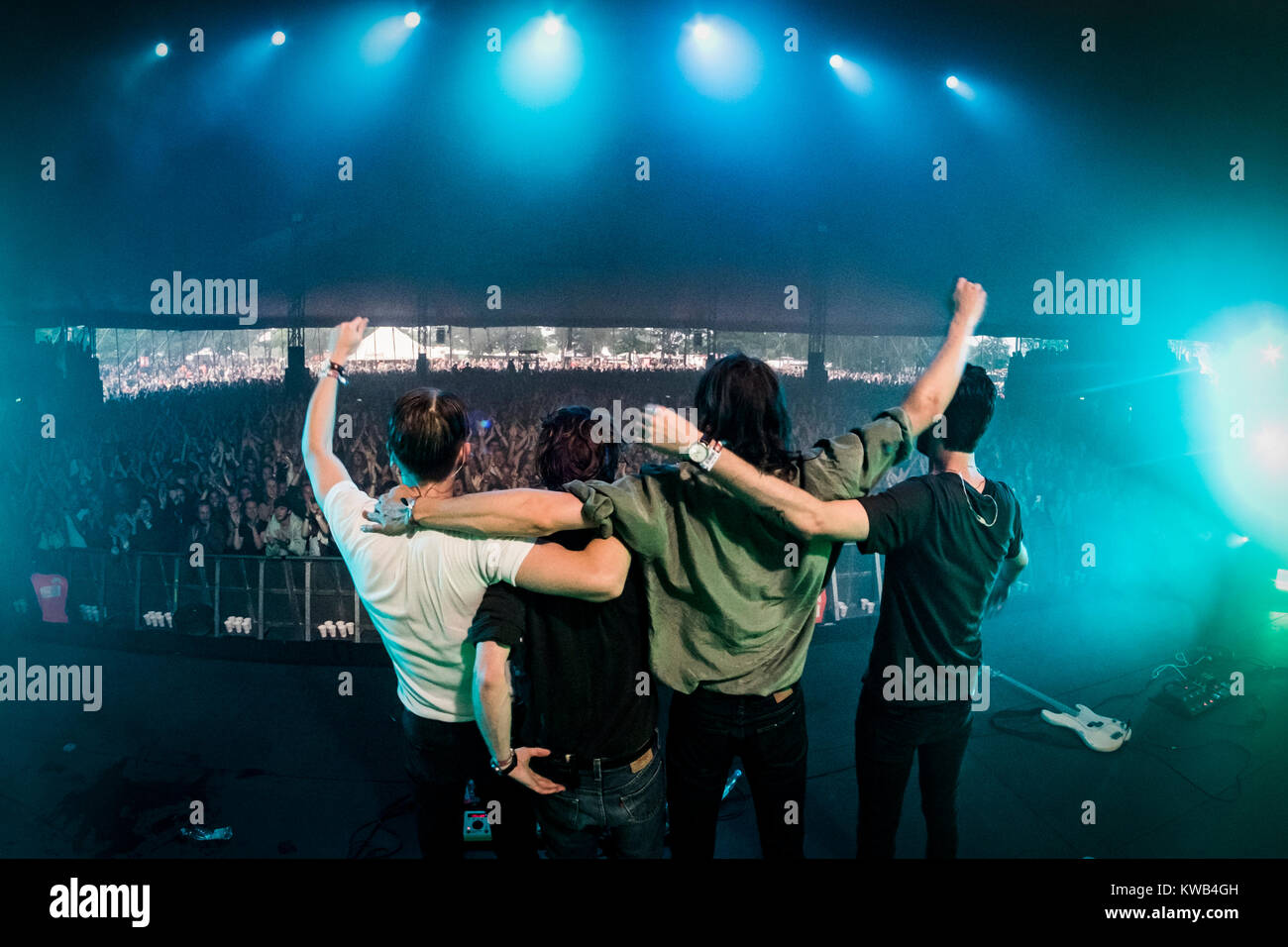 The Danish indie rock band Blaue Blume performs a live concert at ...