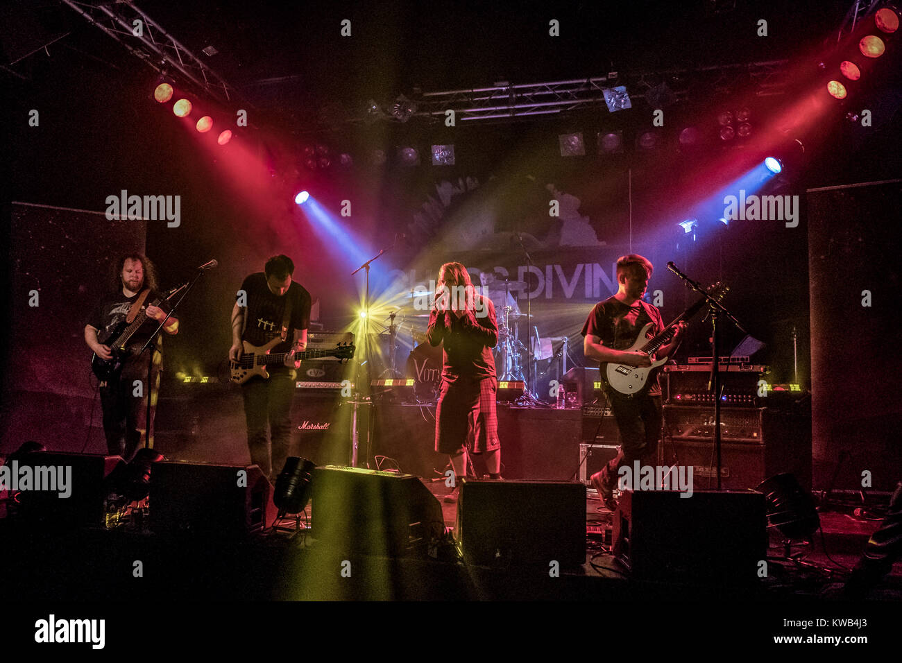 The Australian progressive metal band Chaos Divine performs a live ...