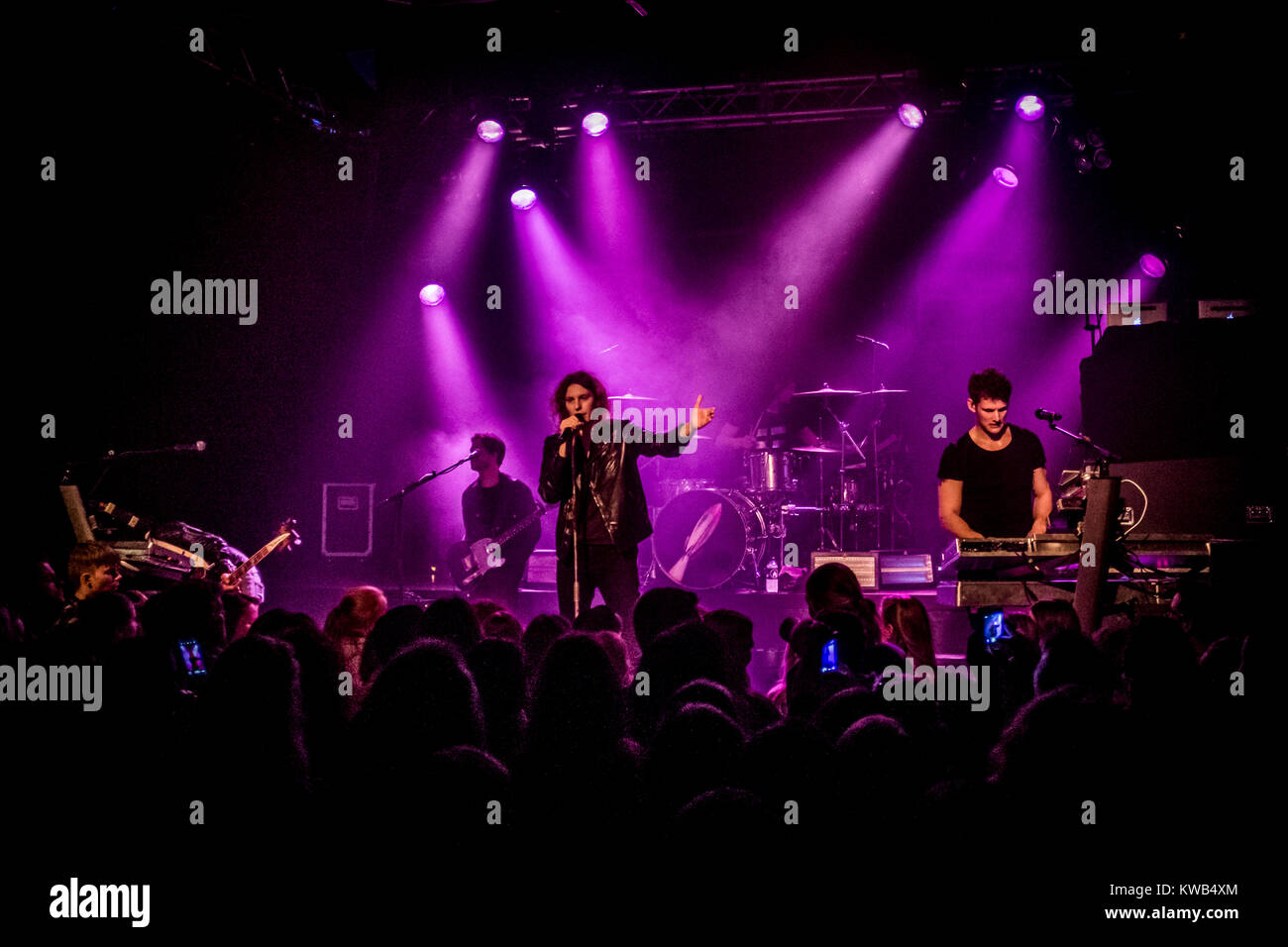 The Danish electro pop band Dúné performs a live concert at ...