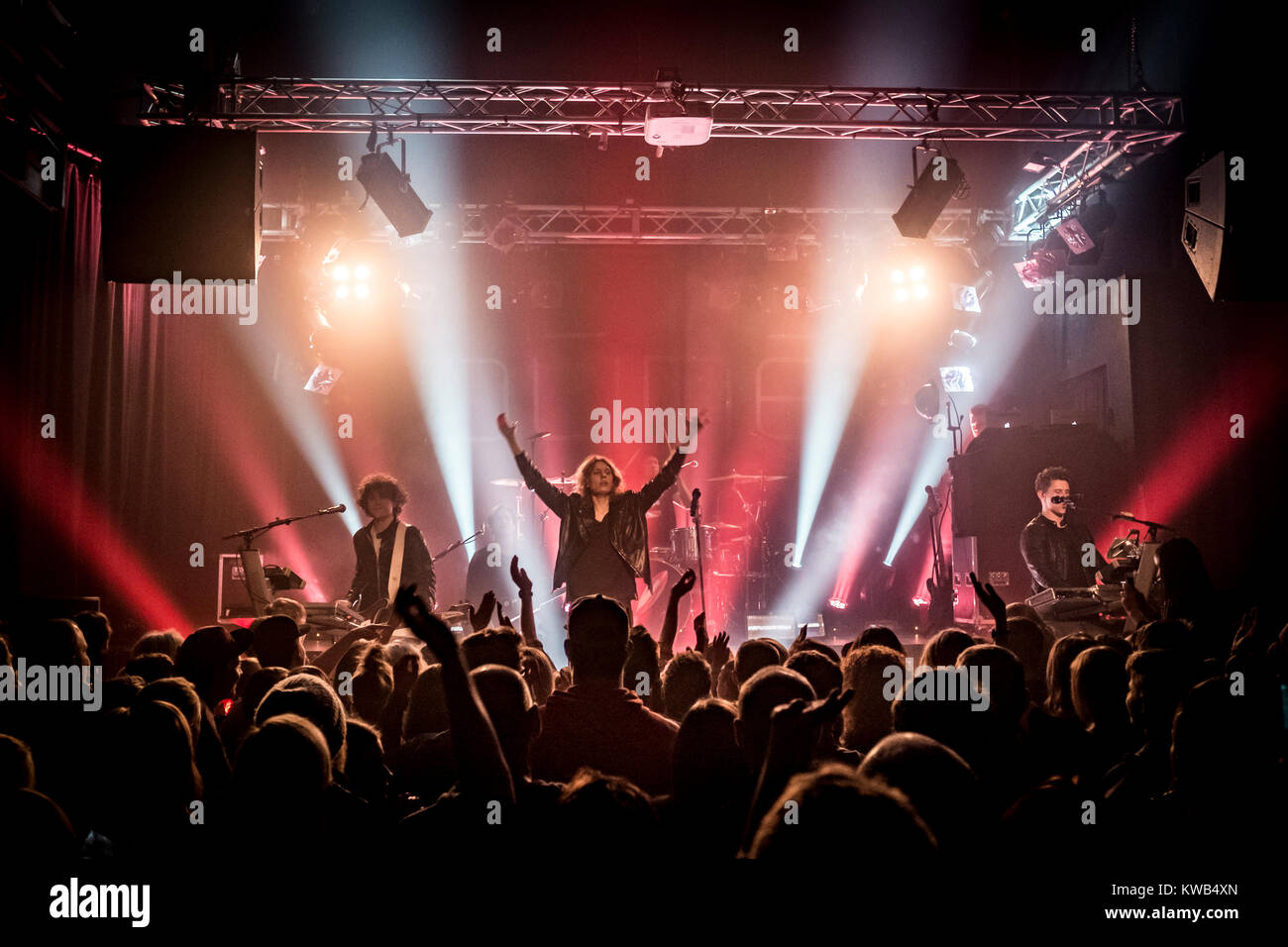 The Danish electro pop band Dúné performs a live concert at ...