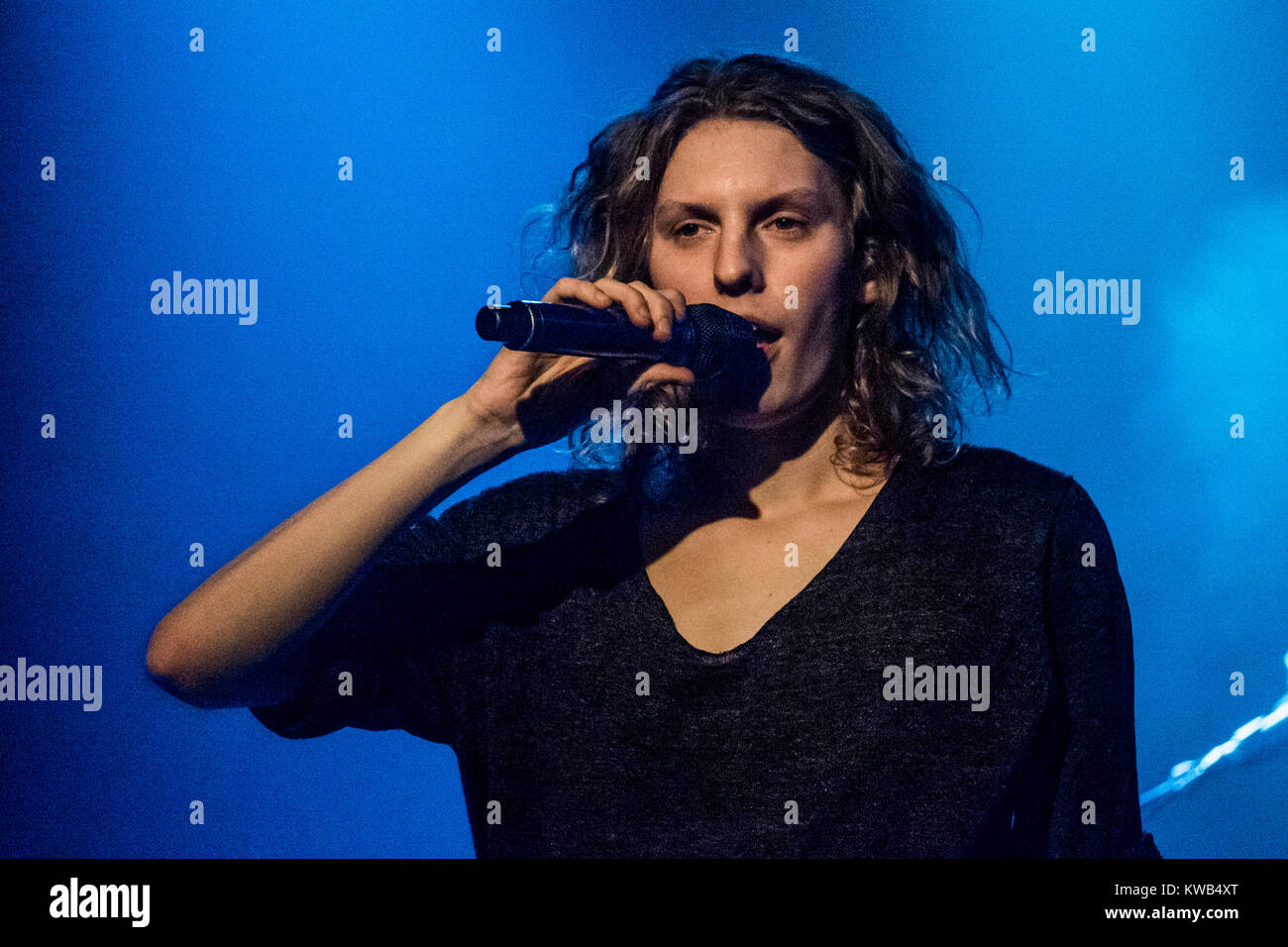 The Danish electro pop band Dúné performs a live concert at ...