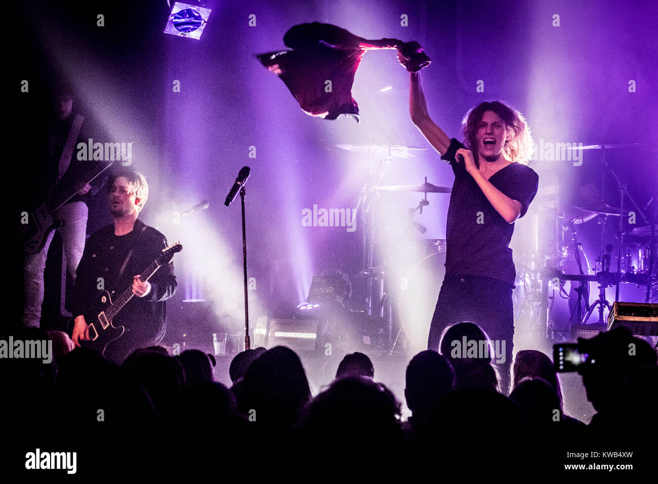 The Danish electro pop band Dúné performs a live concert at ...