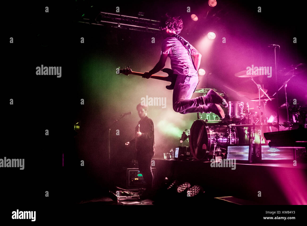 The Danish electro pop band Dúné performs a live concert at ...