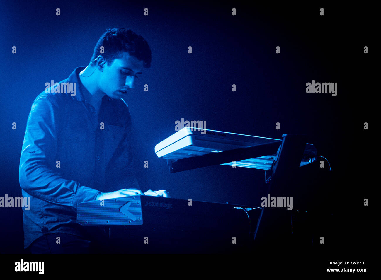 The American cinematic rock band Earthside performs a live concert at ...