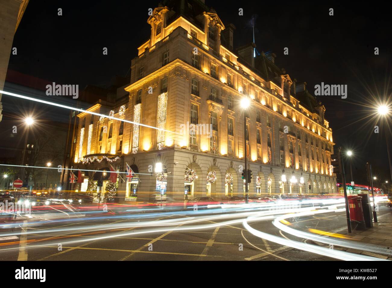 The Ritz at night Stock Photo - Alamy