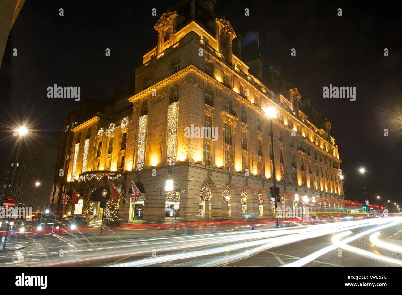 The Ritz at night Stock Photo - Alamy