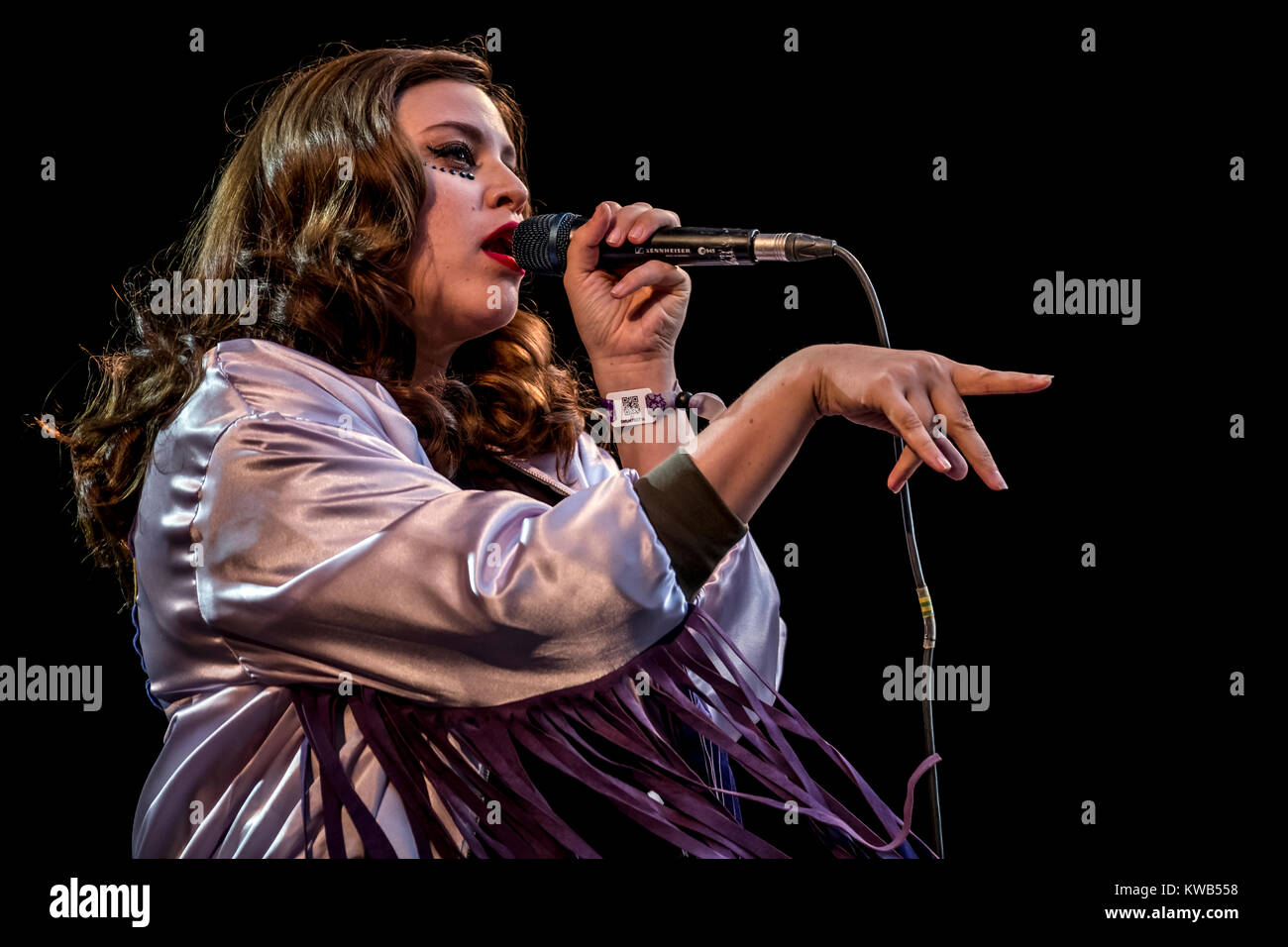 The Danish singer, songwriter and musician Fallulah performs a live ...