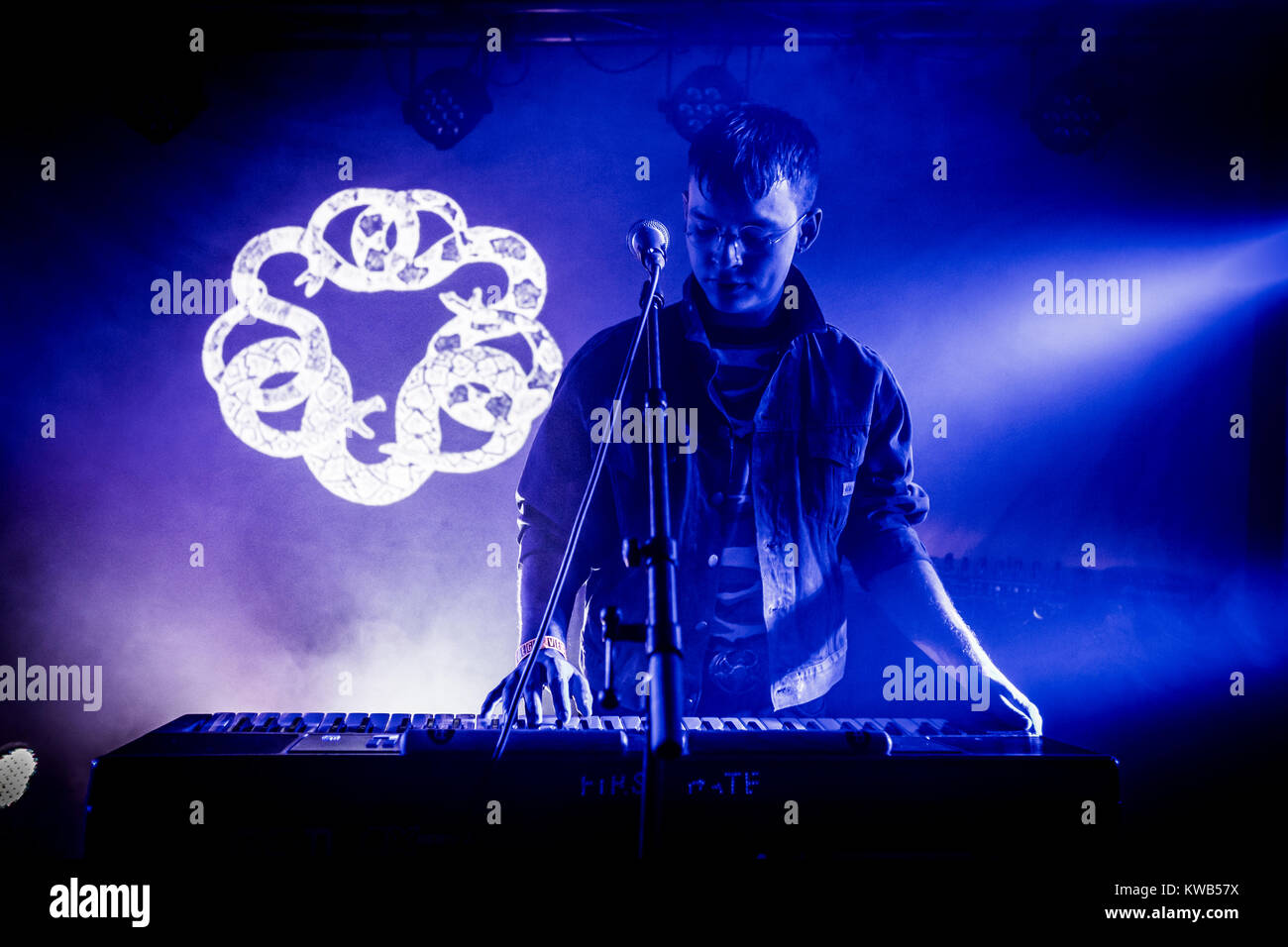 The Danish synthpop band First Hate performs a live concert at VEGA in ...