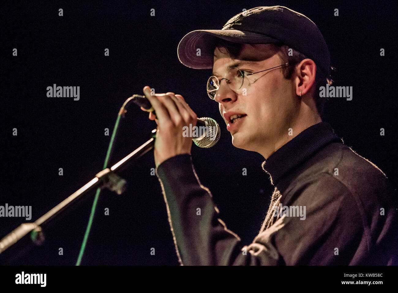 The Danish synthpop band First Hate performs a live concert at ...