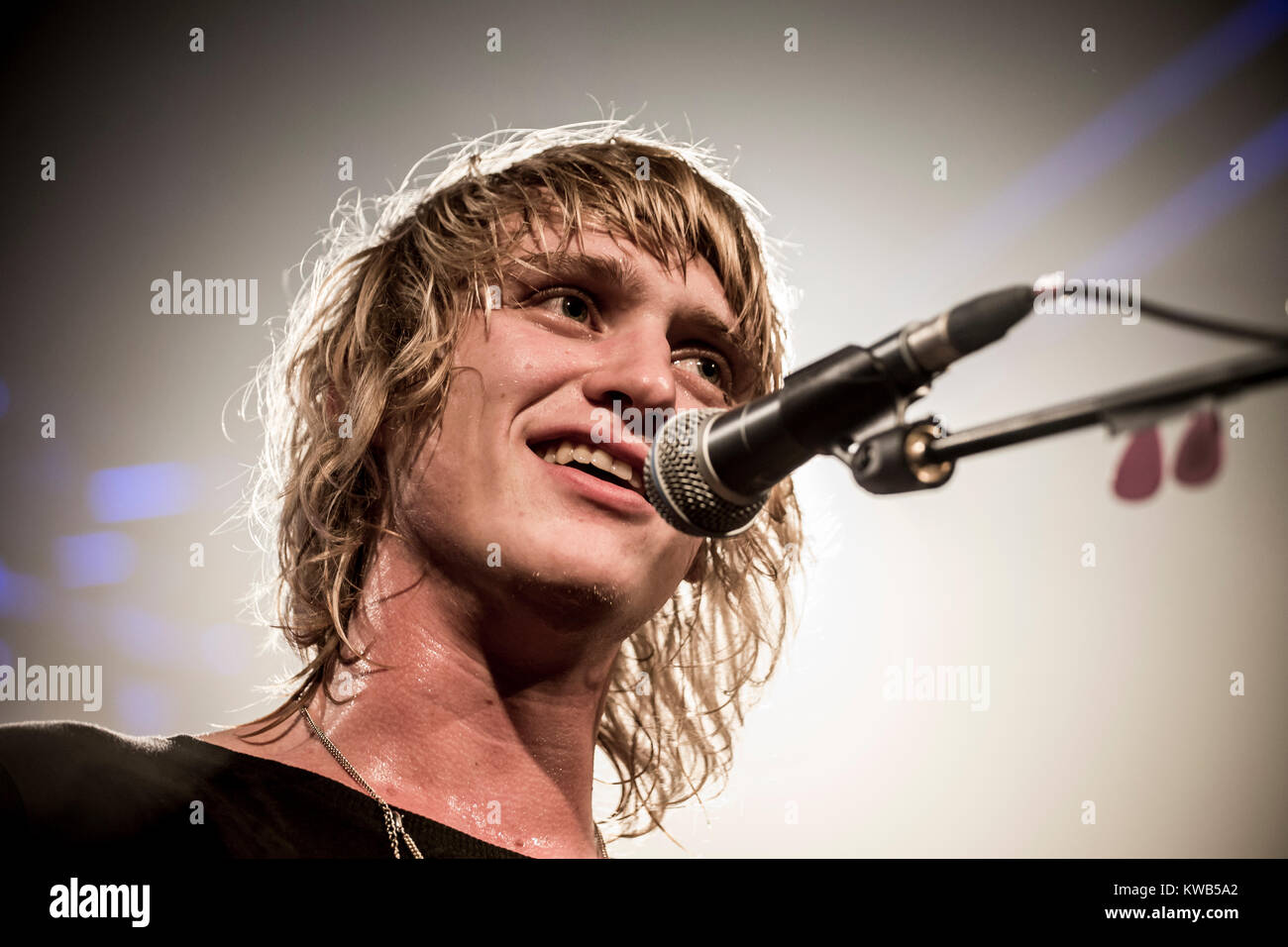 The Danish rock band Go Go Berlin performs a live concert at ...