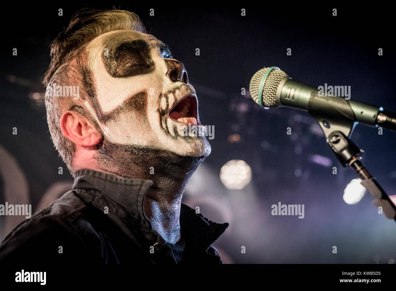 The Danish psychobilly, surf punk band Hola Ghost performs a live ...