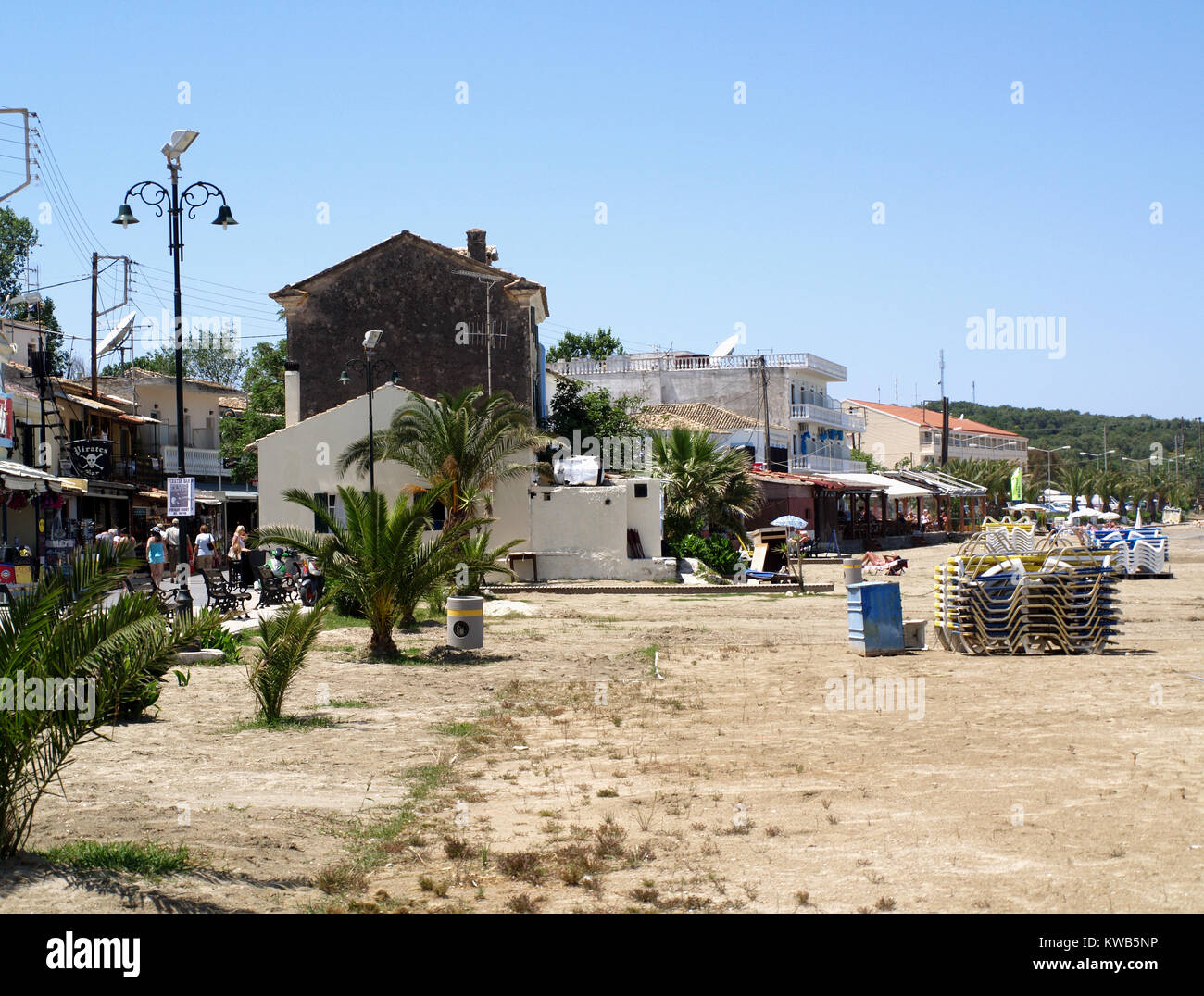 View across Roda Beach towards village Stock Photo - Alamy