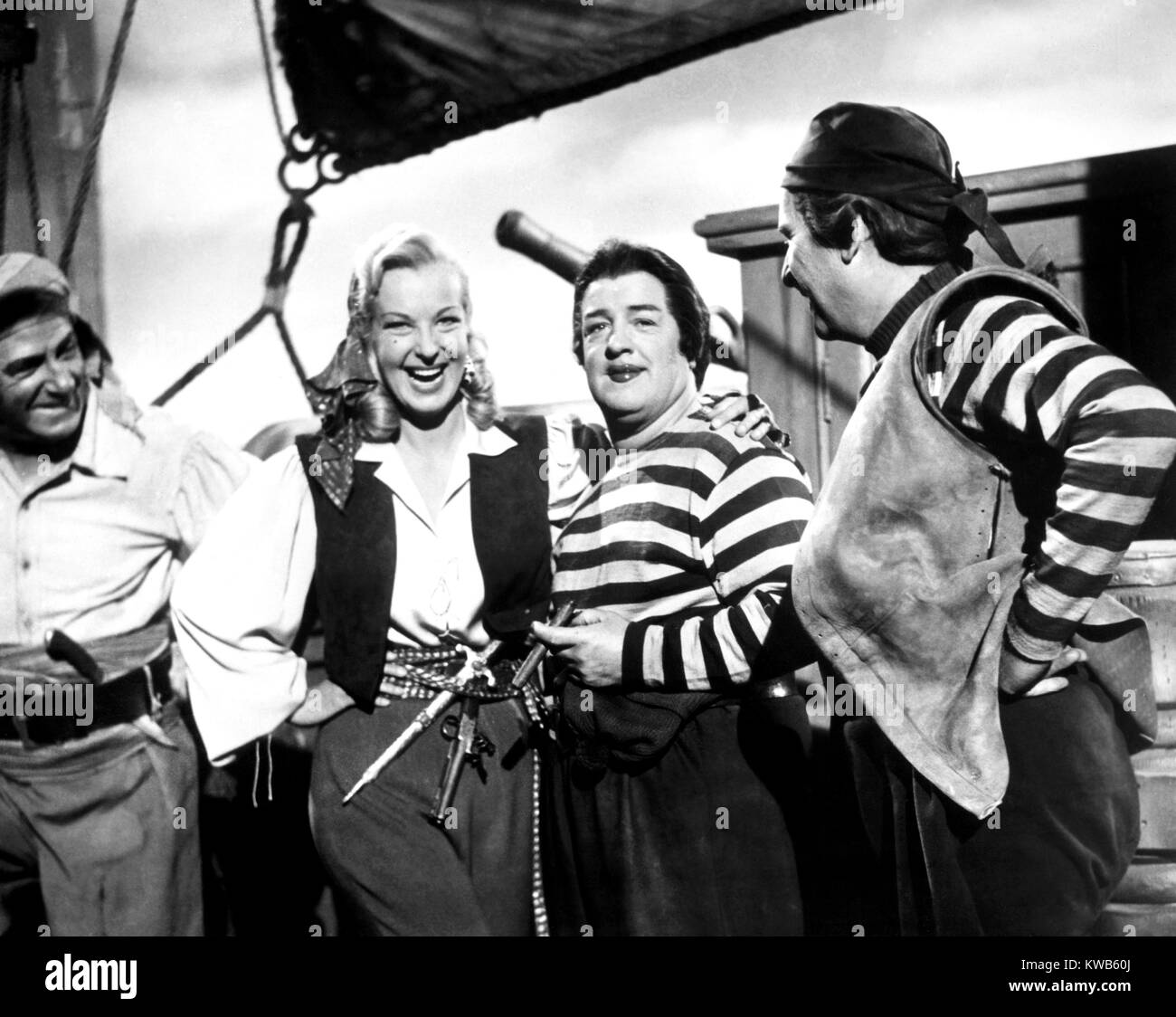 ABBOTT AND COSTELLO MEET CAPTAIN KIDD, from left: Hillary Brooke, Lou ...