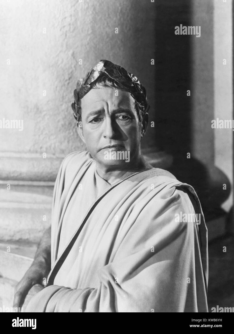 CAESAR AND CLEOPATRA, Claude Rains as Julius Caesar, 1945 Stock Photo ...