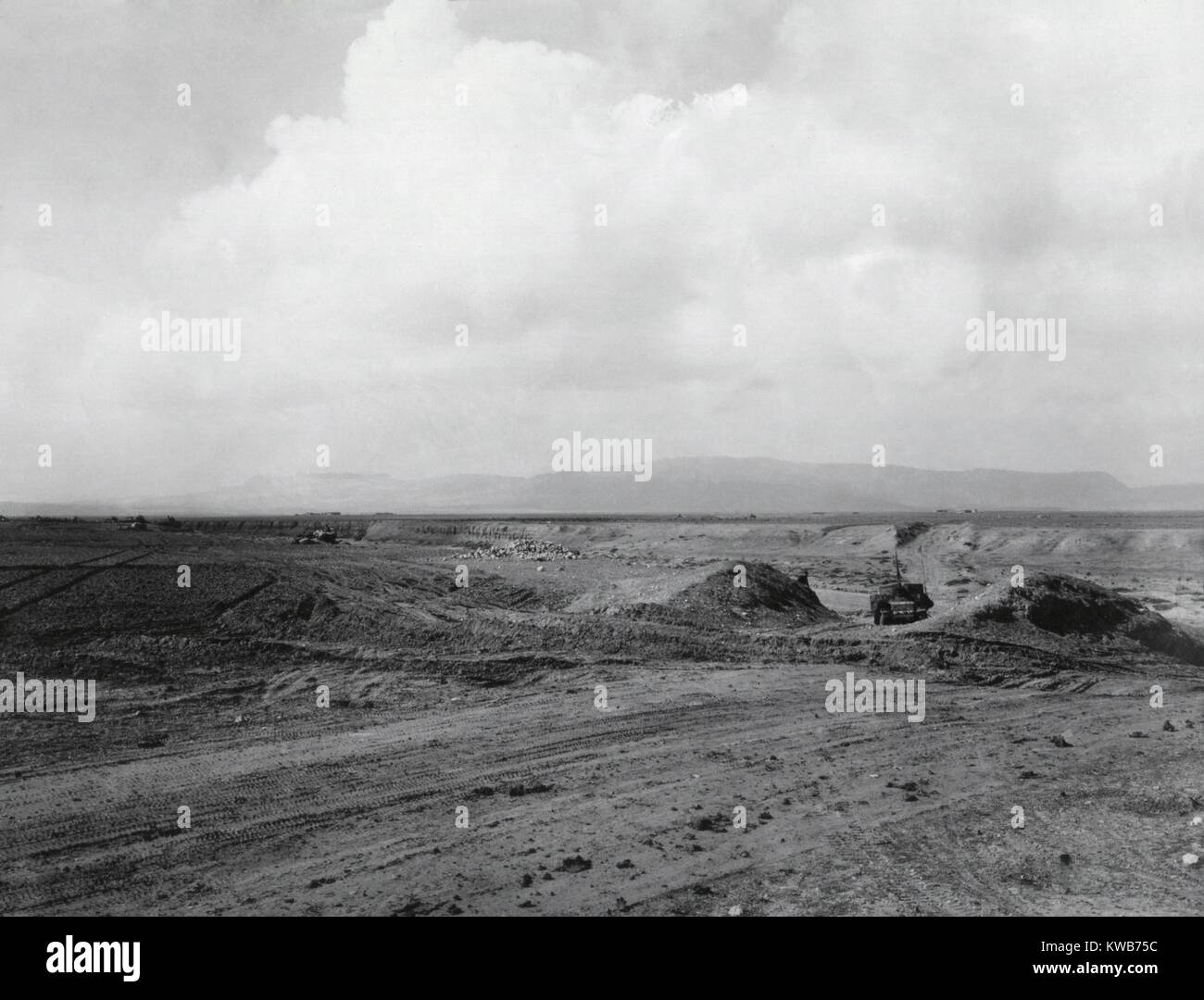 Battle of Kasserine Pass, Feb. 19-22, 1943. U.S. 1st Armored Division ...