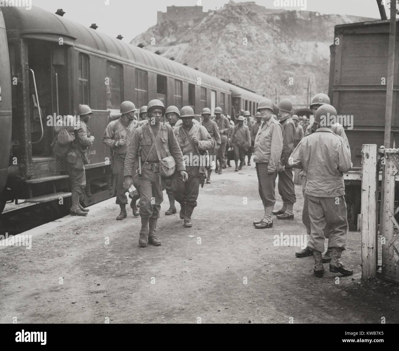 African American troops arriving in Cherbourg, France. July 31, 1944 ...