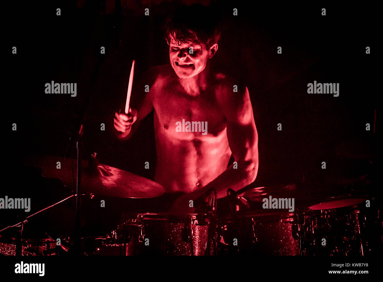 The Norwegian progressive metal band Leprous performs a live concert at ...