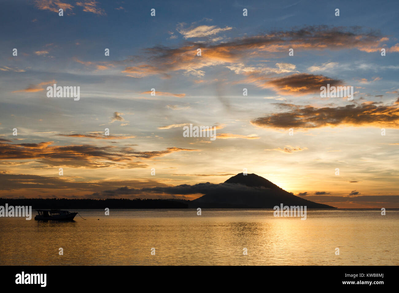 Manado Tua volcano, Bunaken national marine park, North Sulawesi ...