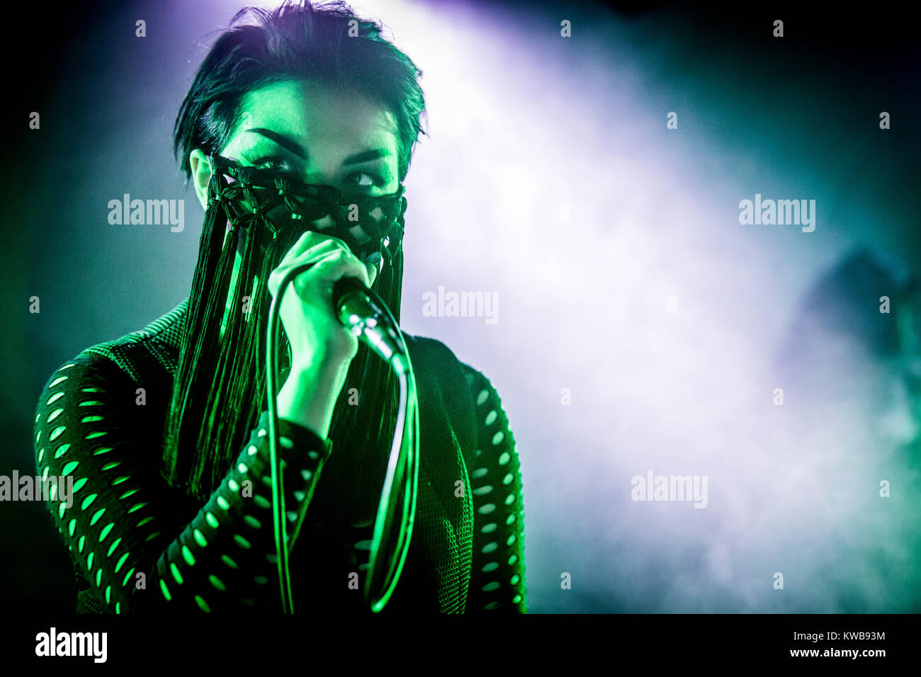 The Danish electro-pop singer Mendoza performs a live concert at VEGA ...