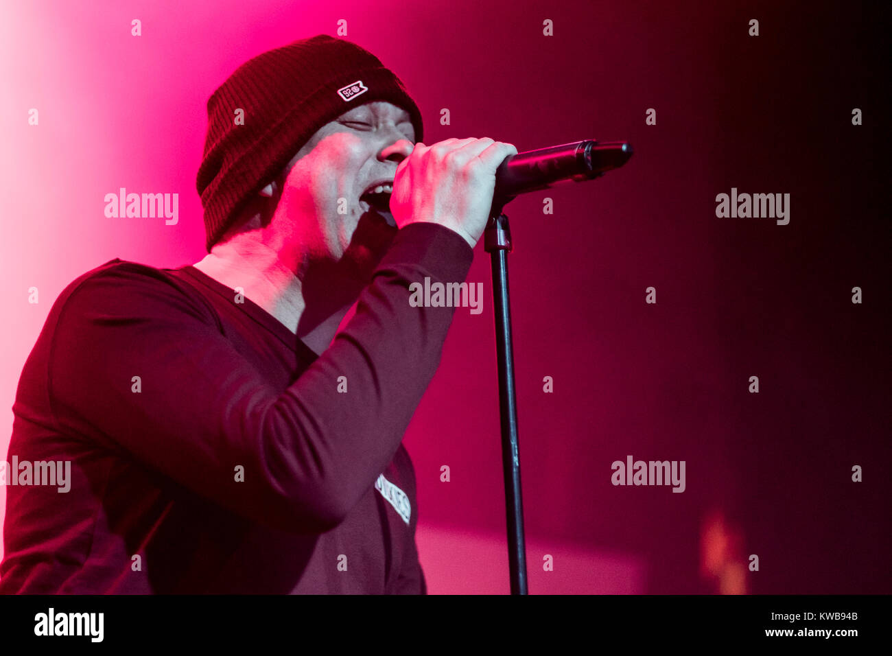 The British synthpop band Mesh performs a live concert at Forbrændingen ...