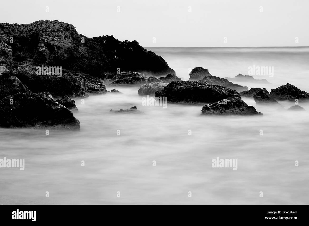 Long exposure at the beach Stock Photo - Alamy