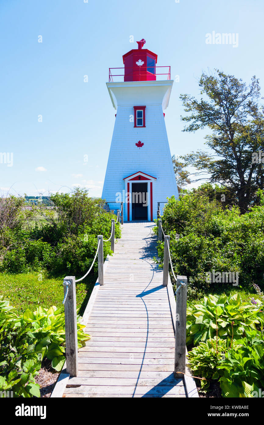 Leards Range Front Lighthouse on Prince Edward Island. Prince Edward ...
