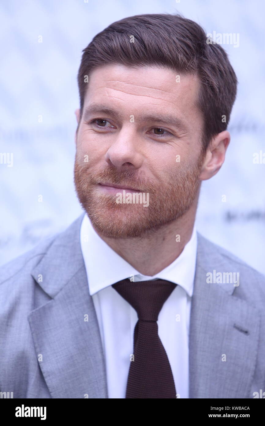MADRID, SPAIN - APRIL 03: Real Madrid player Xavi Alonso presents the ...